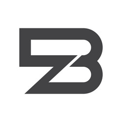 Alphabet initials logo bz zb z and b Royalty Free Vector