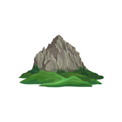 Mountain with green forest and ridge on peak Vector Image