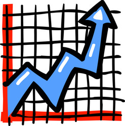 Cartoon image of graph icon chart bar symbol Vector Image