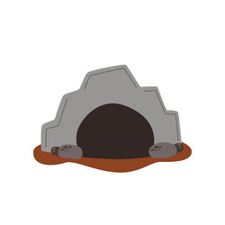 Trace the letters and color cartoon wolf lair Vector Image