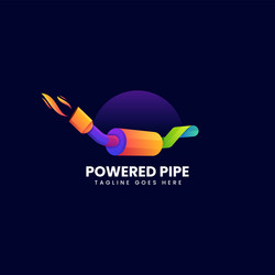 Logo pipeline plumbing pipe plant emblem Vector Image