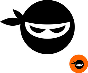 Ninja head icon images Royalty Free Vector Image