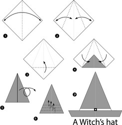 Step by instructions how to make origami Vector Image