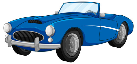 Blue vintage convertible car coloring page Vector Image