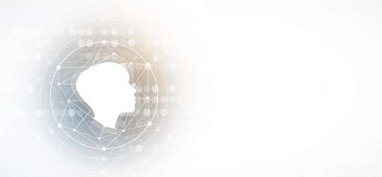 Artificial intelligence technology web background Vector Image