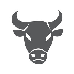 Bull design on white background wild animals Vector Image