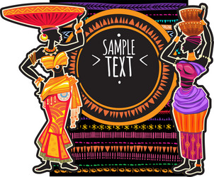 Ethnic background design for poster card Vector Image