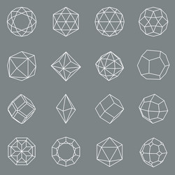 Simple geometric 2d shapes school geometry Vector Image