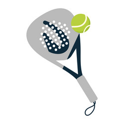 Padel tennis ball and racket Royalty Free Vector Image