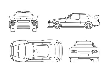 Car Plan View Vector Images (over 1,000)