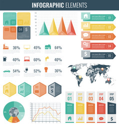 Collection infographic elements template Vector Image