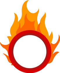 Fire hoop Royalty Free Vector Image - VectorStock