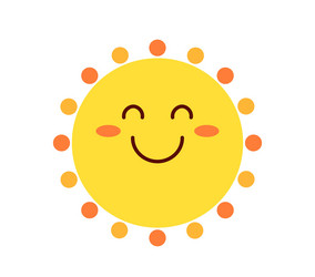 Happy sun icon Royalty Free Vector Image - VectorStock
