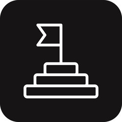 Milestone teamwork and management icon with black Vector Image