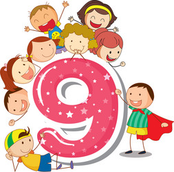 Children laugh fun funny cartoon character Vector Image