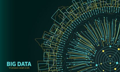 Abstract 3d big data visualization futuristic Vector Image