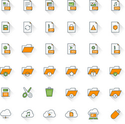 Common system file formats document types Vector Image