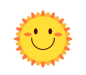 Happy sun icon Royalty Free Vector Image - VectorStock