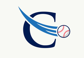 Initial letter c baseball logo concept with Vector Image