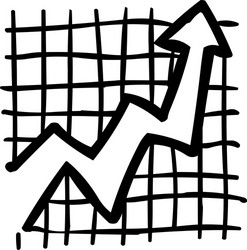 Cartoon image of graph icon chart bar symbol Vector Image