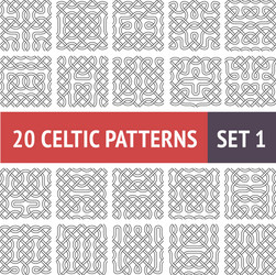 Celtic patterns set Royalty Free Vector Image - VectorStock