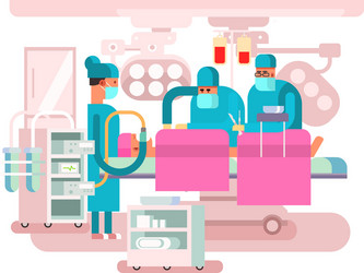 Medical operating room design poster medical Vector Image