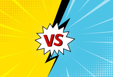 Versus letters figh background in pop art style Vector Image