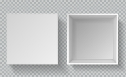 Blank packaging boxes - open and closed Royalty Free Vector