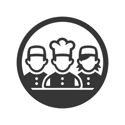 Happy chef logo restaurant bakery food symbol Vector Image