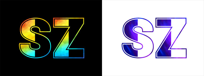 Sz logo design letter Royalty Free Vector Image