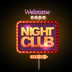 Neon sign vip party welcome Royalty Free Vector Image
