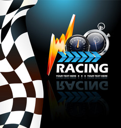 Motorcycle or car racing poster design Royalty Free Vector