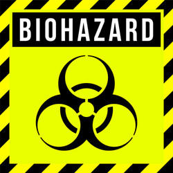 Biohazard symbol sign isolated Royalty Free Vector Image