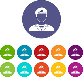 Modern army soldier icon simple style Royalty Free Vector