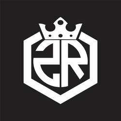 Zr logo monogram with circle rounded shape design Vector Image