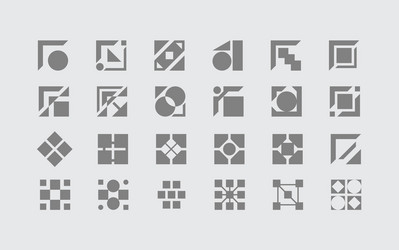 24 circle shape designs Royalty Free Vector Image