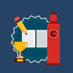 Learn english design Royalty Free Vector Image