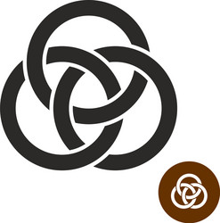Interlocking circles 4 circle symbol Royalty Free Vector