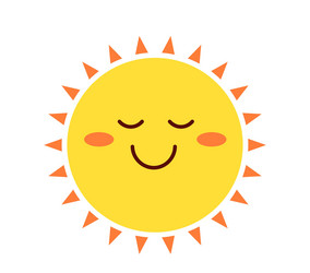 Happy sun icon Royalty Free Vector Image - VectorStock