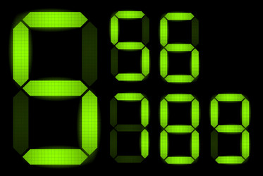 Digital numbers Royalty Free Vector Image - VectorStock