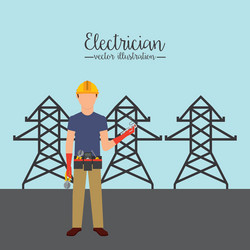 Electrician concept Royalty Free Vector Image - VectorStock