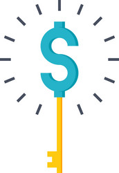 Success key performance indicator icon with blue Vector Image