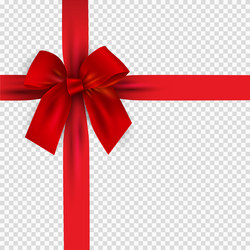 Red Gift Bow Royalty Free Vector Image Vectorstock