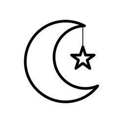 Muslim crescent icon logo image Royalty Free Vector Image