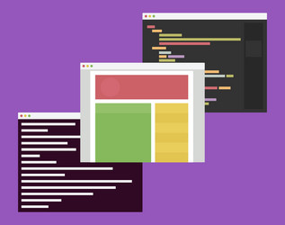 Flat design browser window Royalty Free Vector Image