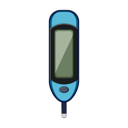 Blood glucometer set cartoon Royalty Free Vector Image