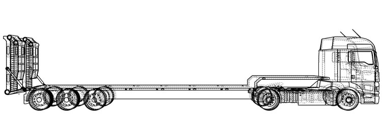 Low Bed Trailer Vector Images (63)