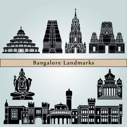 Pune landmarks and monuments Royalty Free Vector Image