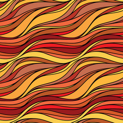 Color hand-drawing wave sunny background gradient Vector Image