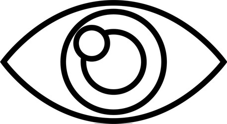 Human eye vision optical look design Royalty Free Vector